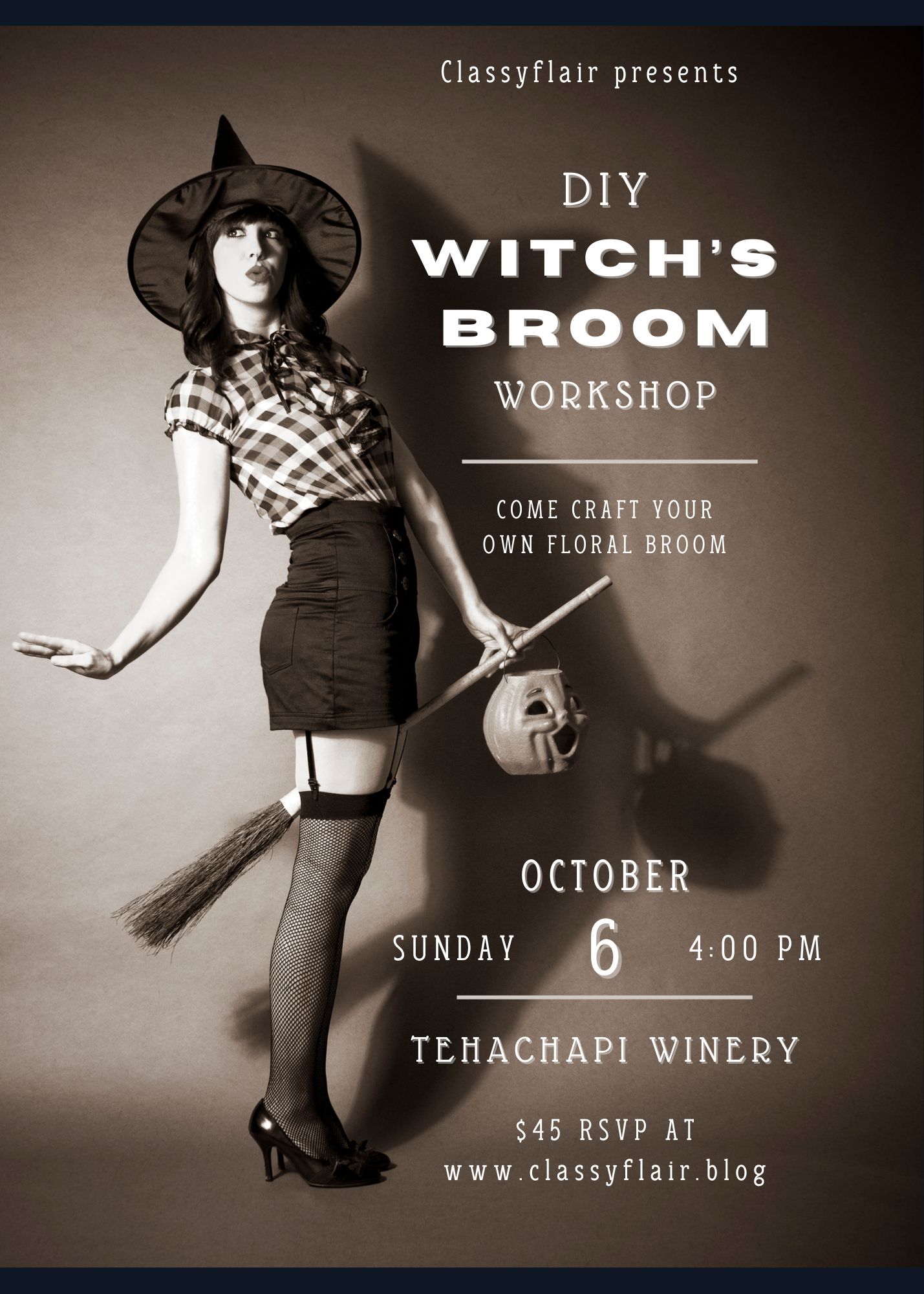 DIY Witch’s Broom workshop – Oct 6 – Decor Designer in Tehachapi CA